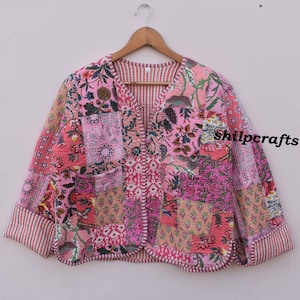 Patchwork Quilted Jackets Cotton Floral Bohemian Style Fall Winter ...