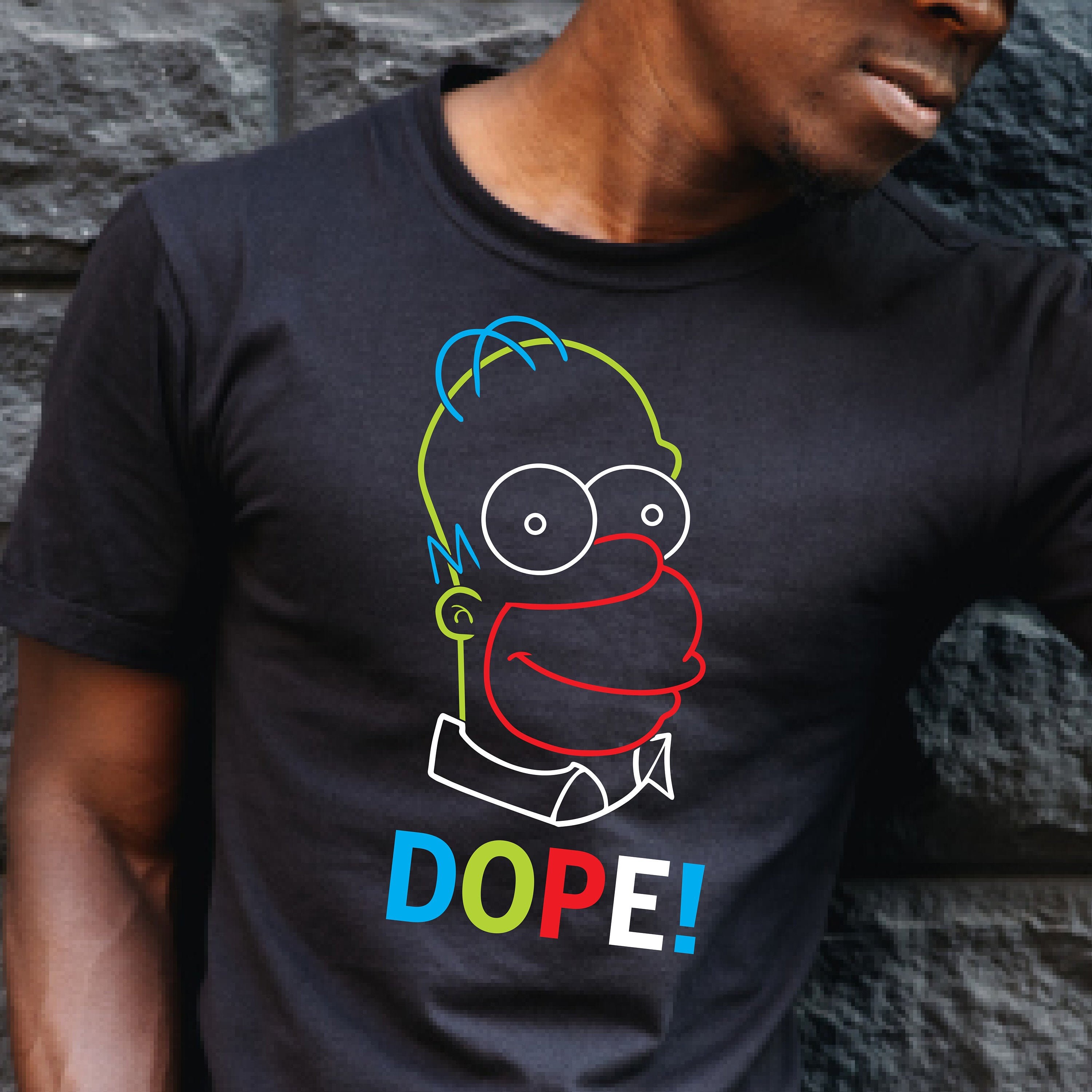 Homer Simpson DOPE Calcomanía de camiseta de HTV para Cricut - Etsy España