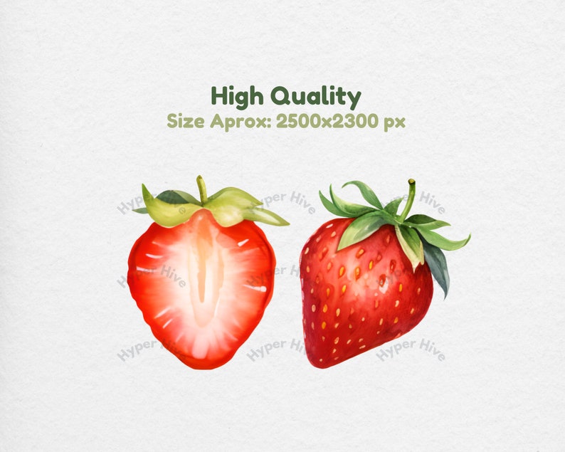 Strawberry Fruit Clipart Strawberries Variety Clipart Set Instant ...