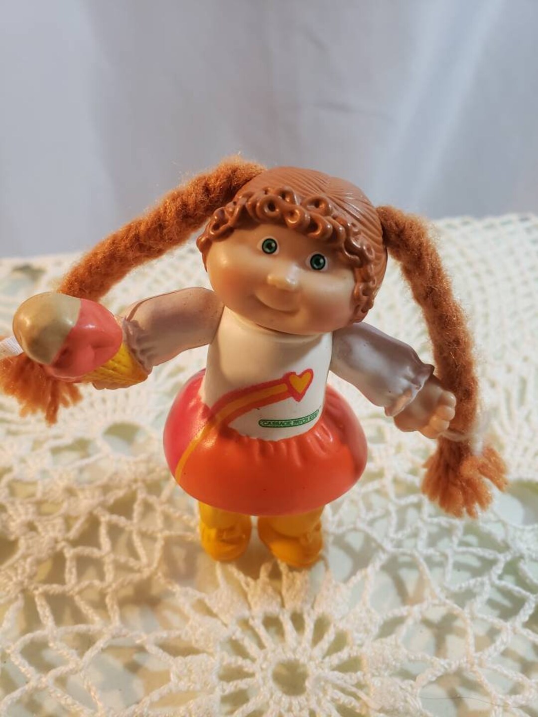 Cabbage Patch Kid PVC Miniature Figurine With Long Orange Breaded Hair ...