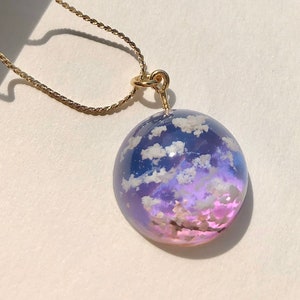 Amazing 3D crystal dome Japanese Spring evening pink sky | Etsy