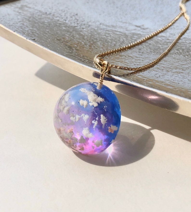 Amazing 3D crystal dome Japanese Spring evening pink sky | Etsy