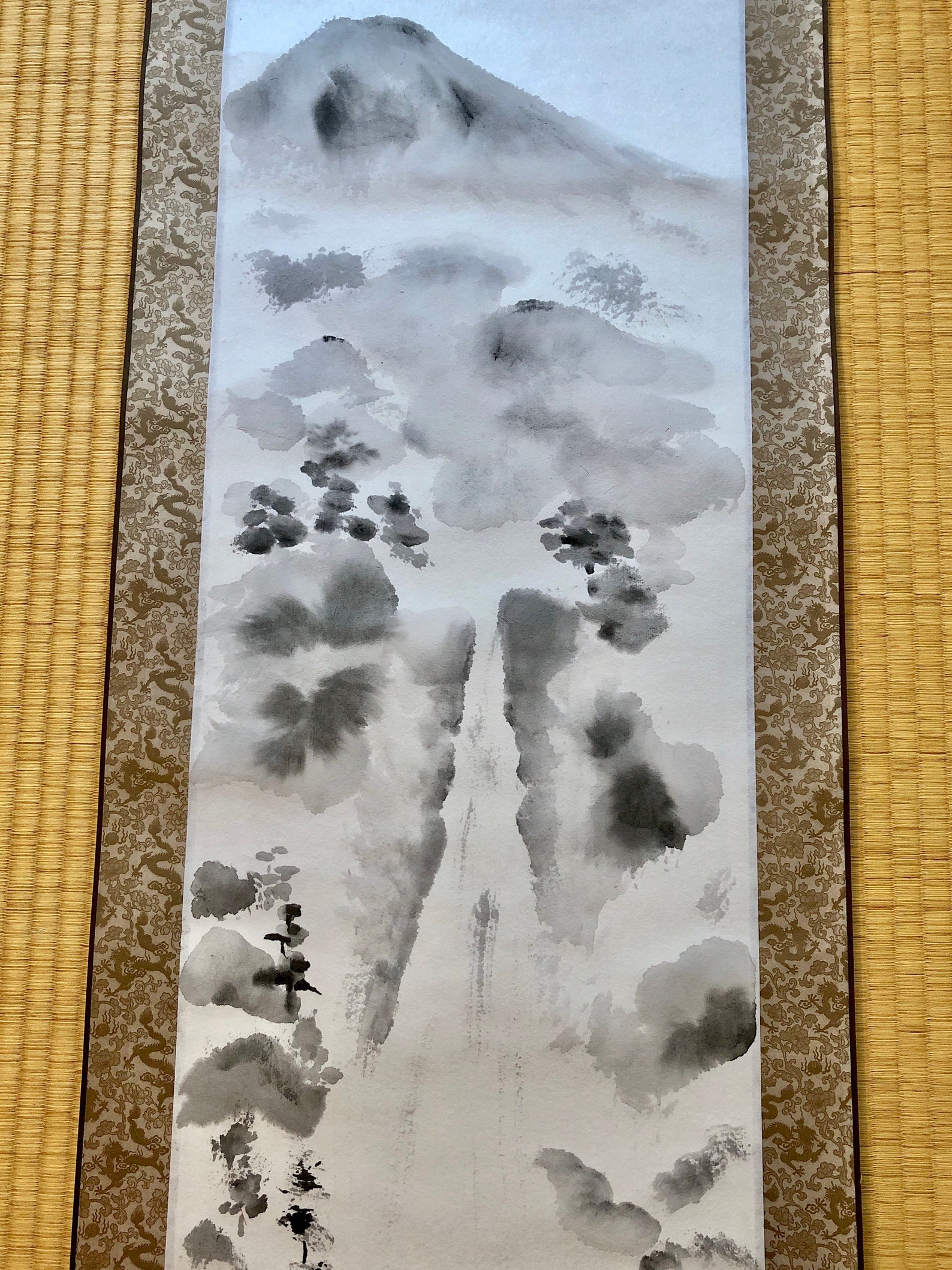 Extra-large Calligraphy Art Japanese Scenery of Mt.fuji and - Etsy