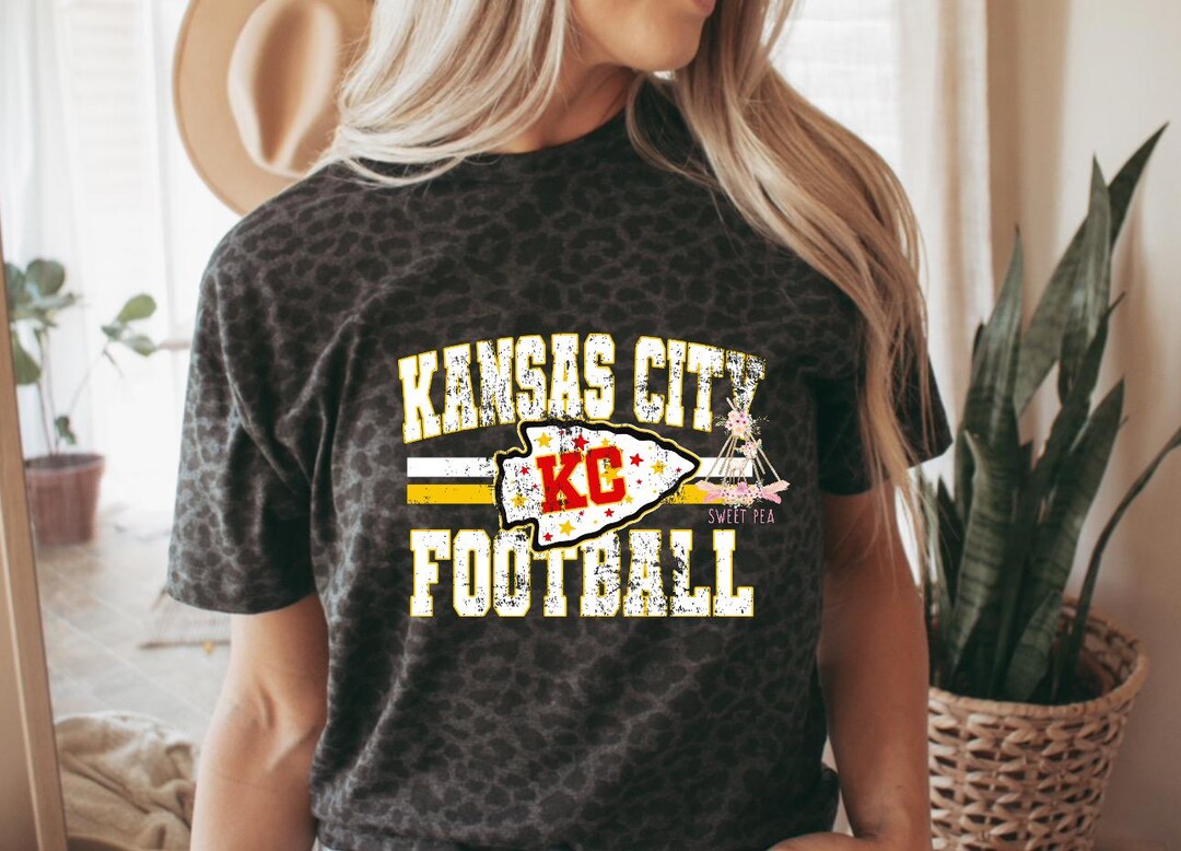 Kansas City Chiefs Leopard Print Tee Tshirt. - Etsy