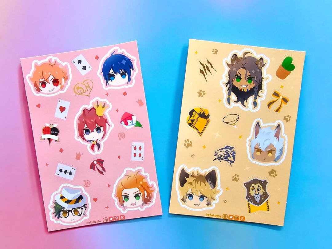 TWST - Chibi Glossy Kiss-cut Vinyl Sticker Sheets - Etsy