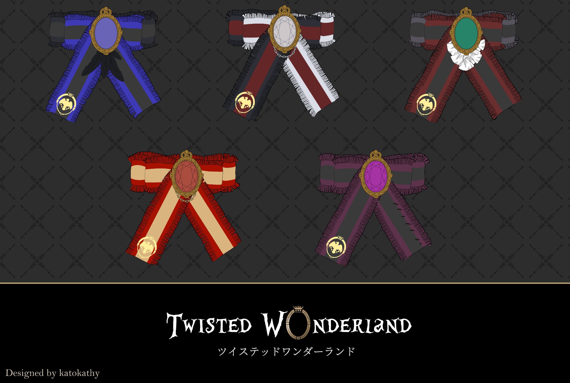 DISCONTINUING! TWST | NRC Staff Coloured Bow Brooch - Etsy