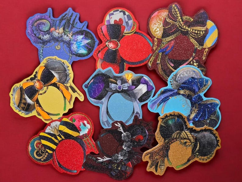 DISCONTINUING! TWST | Mouse Ears Glitter Die-cut Stickers - Etsy