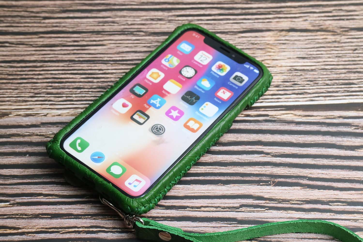 Iphone xr leather case shoulder hand rope Handmade Man or | Etsy