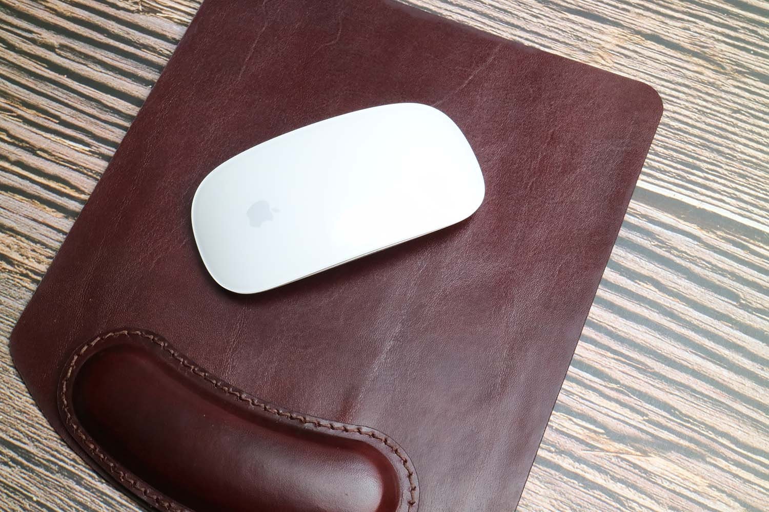 Mouse Pad Leather Ergonomic Wrist Rest Support Groomsmen Gift Mouse Pad ...