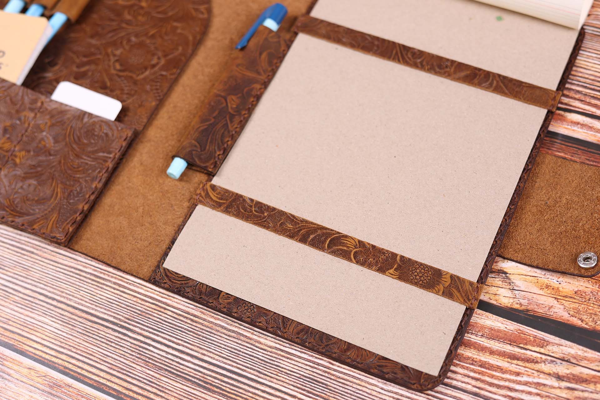 Customized Leather Portfolio Notepad Holder 8.5 X 11.75 - Etsy