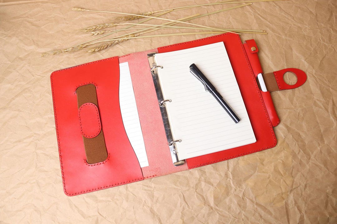 Leather 3-ring Notebook Cover,8.5 X 11 Refill Paper or A5 Paper Cover ...