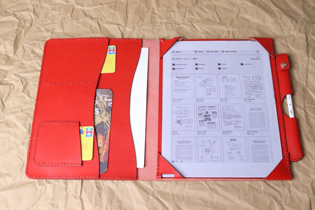 Women Supernote A5 X Red Folio Organizerpen Dispenser Cover Supernote ...