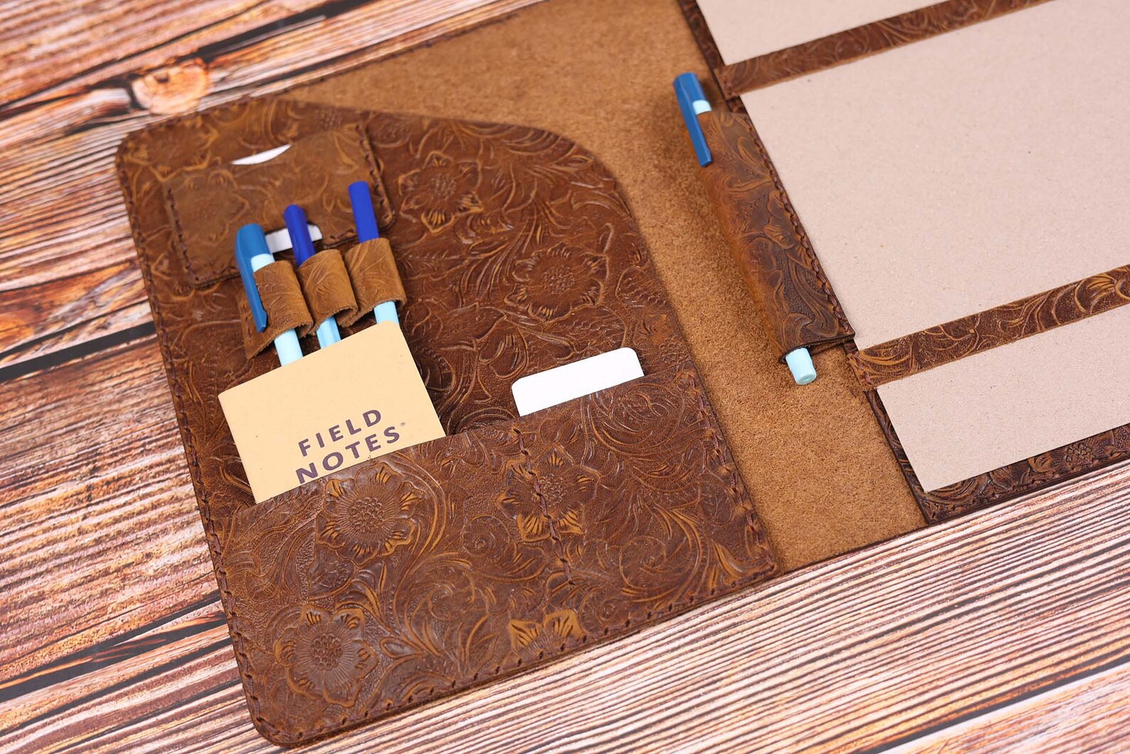 Customized Leather Portfolio Notepad Holder 8.5 X 11.75 - Etsy