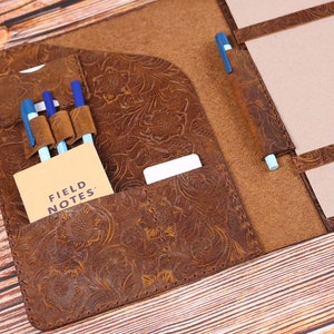 Customized Leather Portfolio, Notepad Holder, 8.5 X 11.75 Letter Size ...