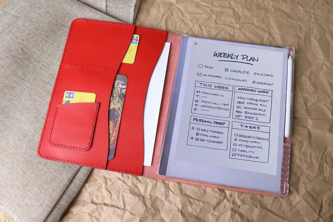 Women Fits Paper Pro Remarkable 2 Red Folio Organizer first-rate ...