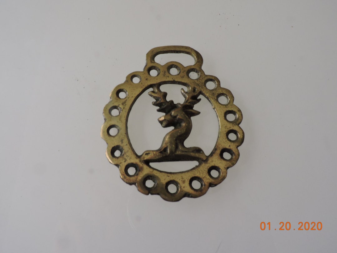 Vintage Bridle Medallion With Stag Head - Etsy