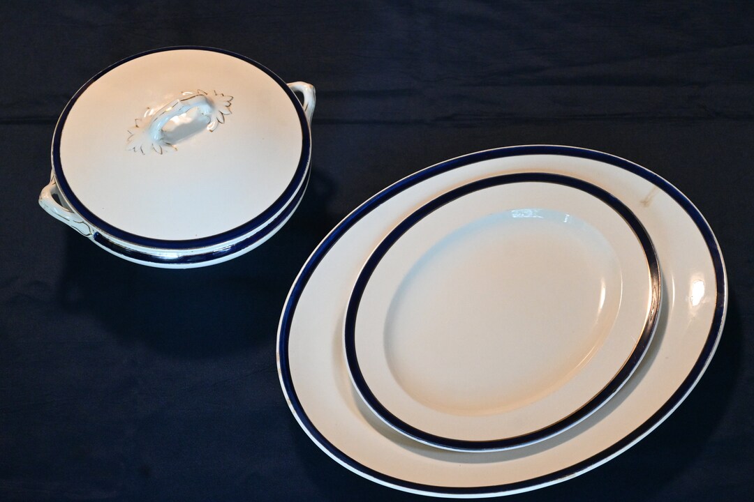 Falcon Ware 1950s Soup Tureen and Platter, and A.meakin Bleuderoi ...