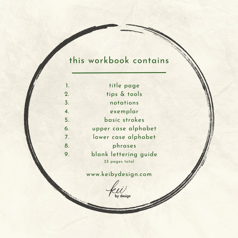 Faux Calligraphy Digital Workbook | Lettering Worksheets | Modern ...