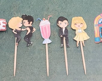 Grease Cupcake Toppers - Etsy