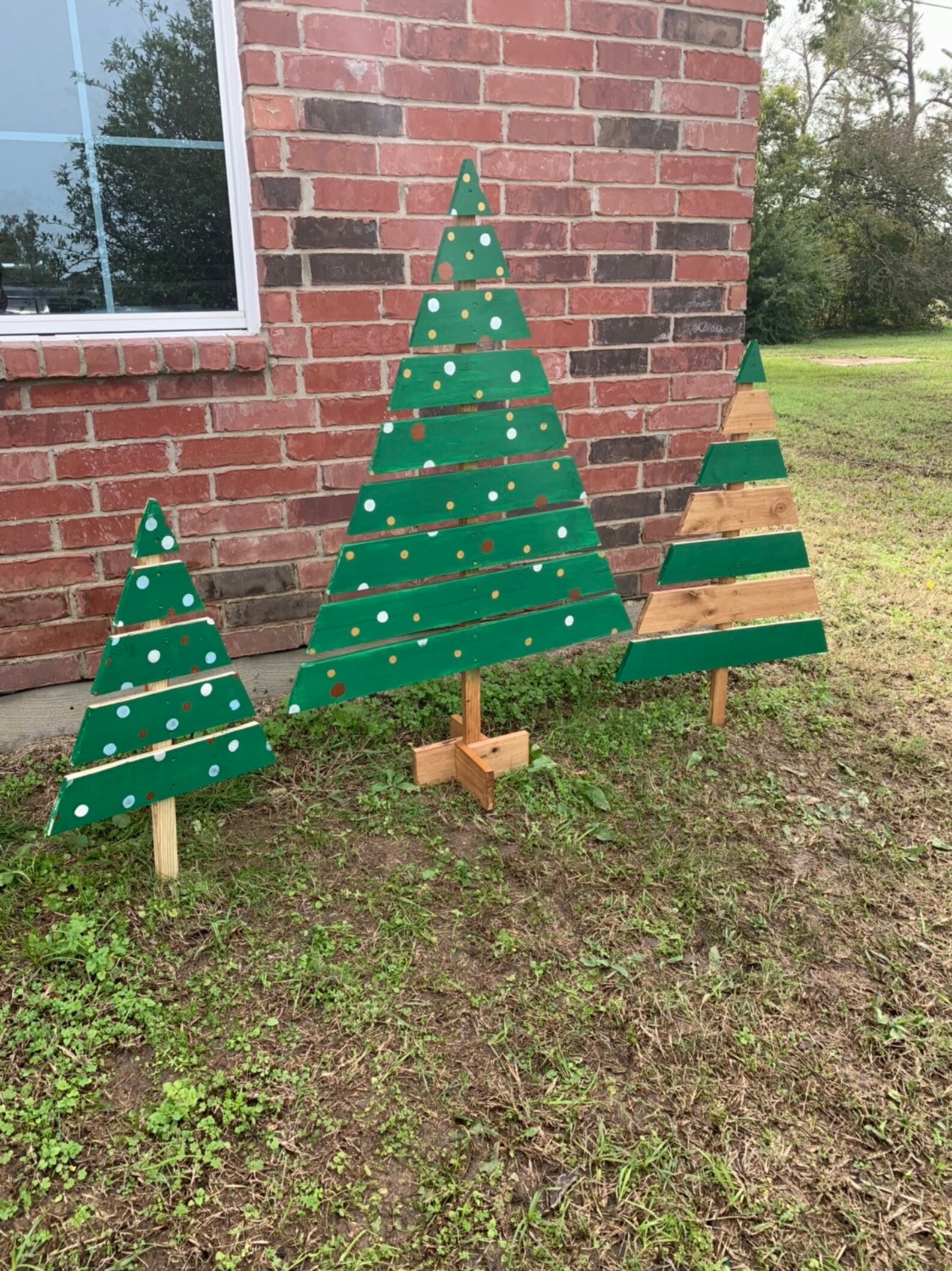 Set of Wooden Trees - Etsy