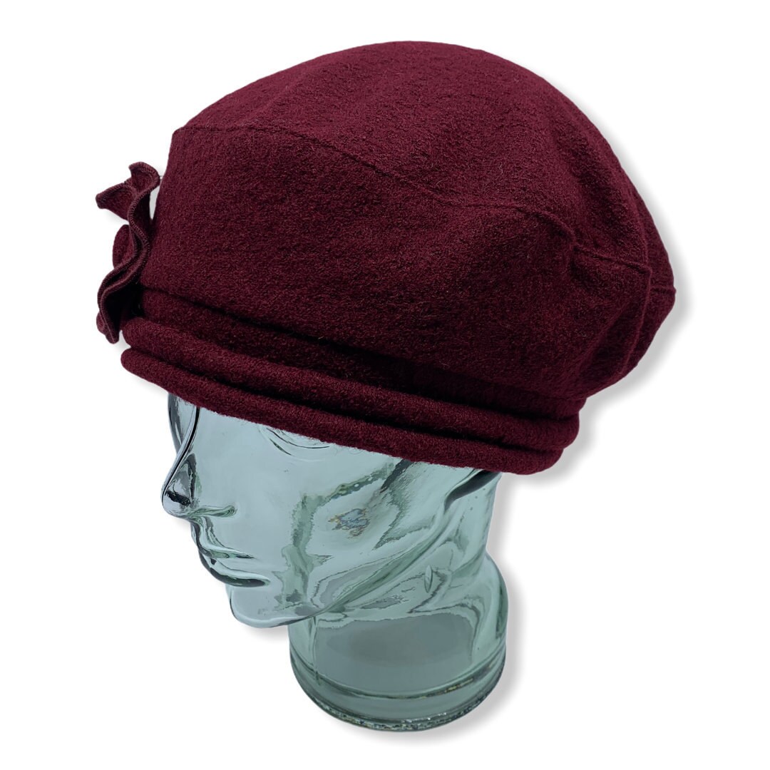 6 COLORS. Boiled Wool Beret (MIA), Warm and Comfortable. Made in Canada ...