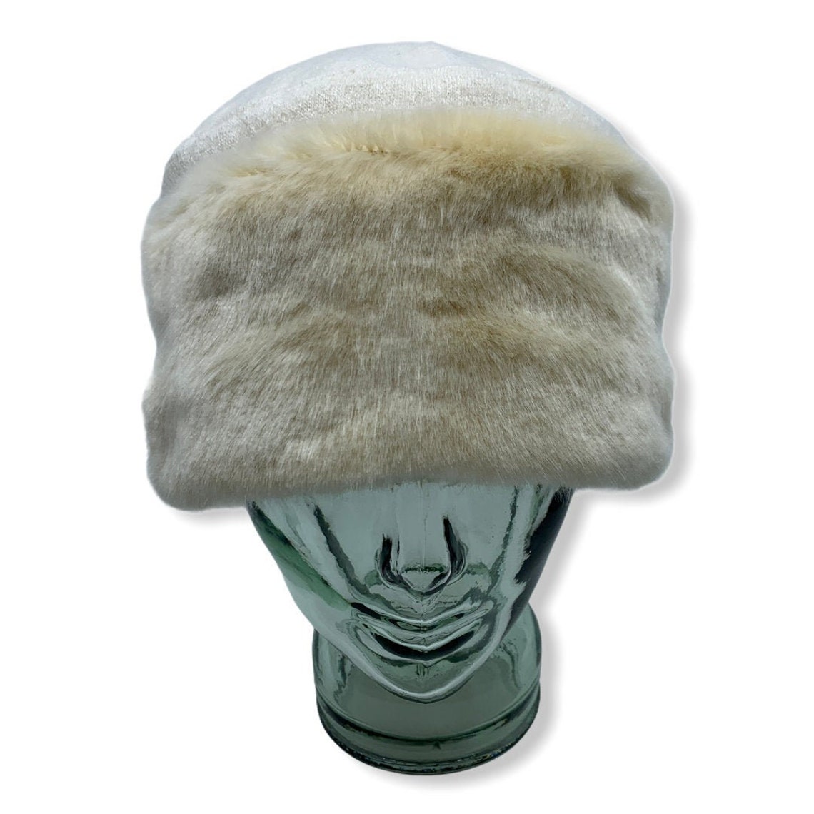 6 COLORS. Russian Style Boiled Wool Toque With Faux Fur OLGA, Warm and ...