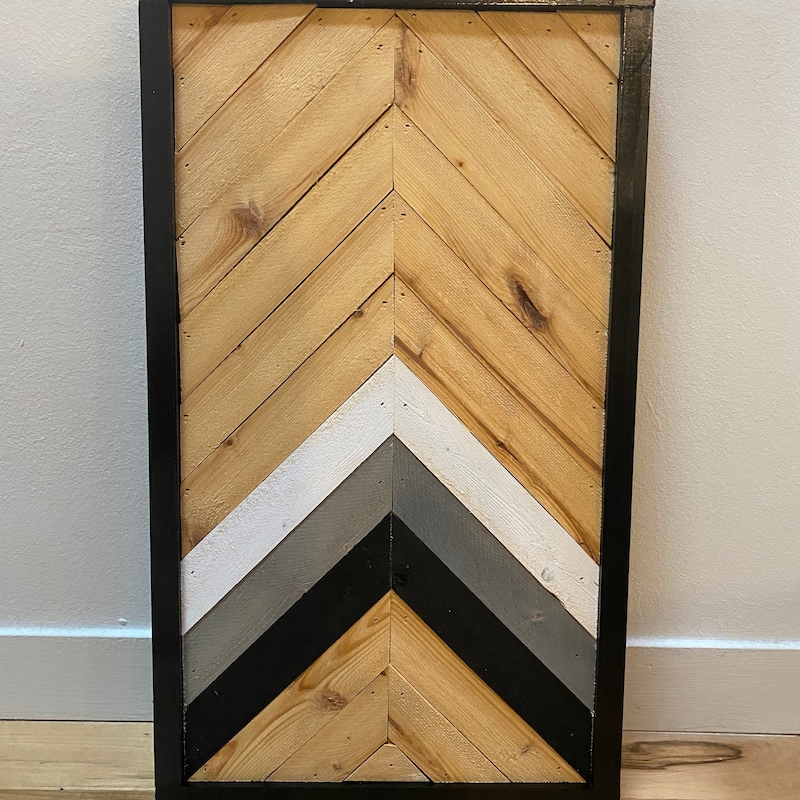 Chevron Wall Art - Etsy