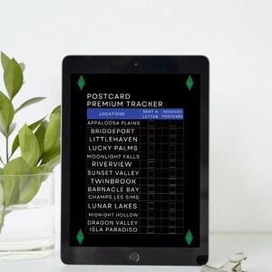 Sims 4 Postcard Tracker/planner Page/worksheet - Etsy