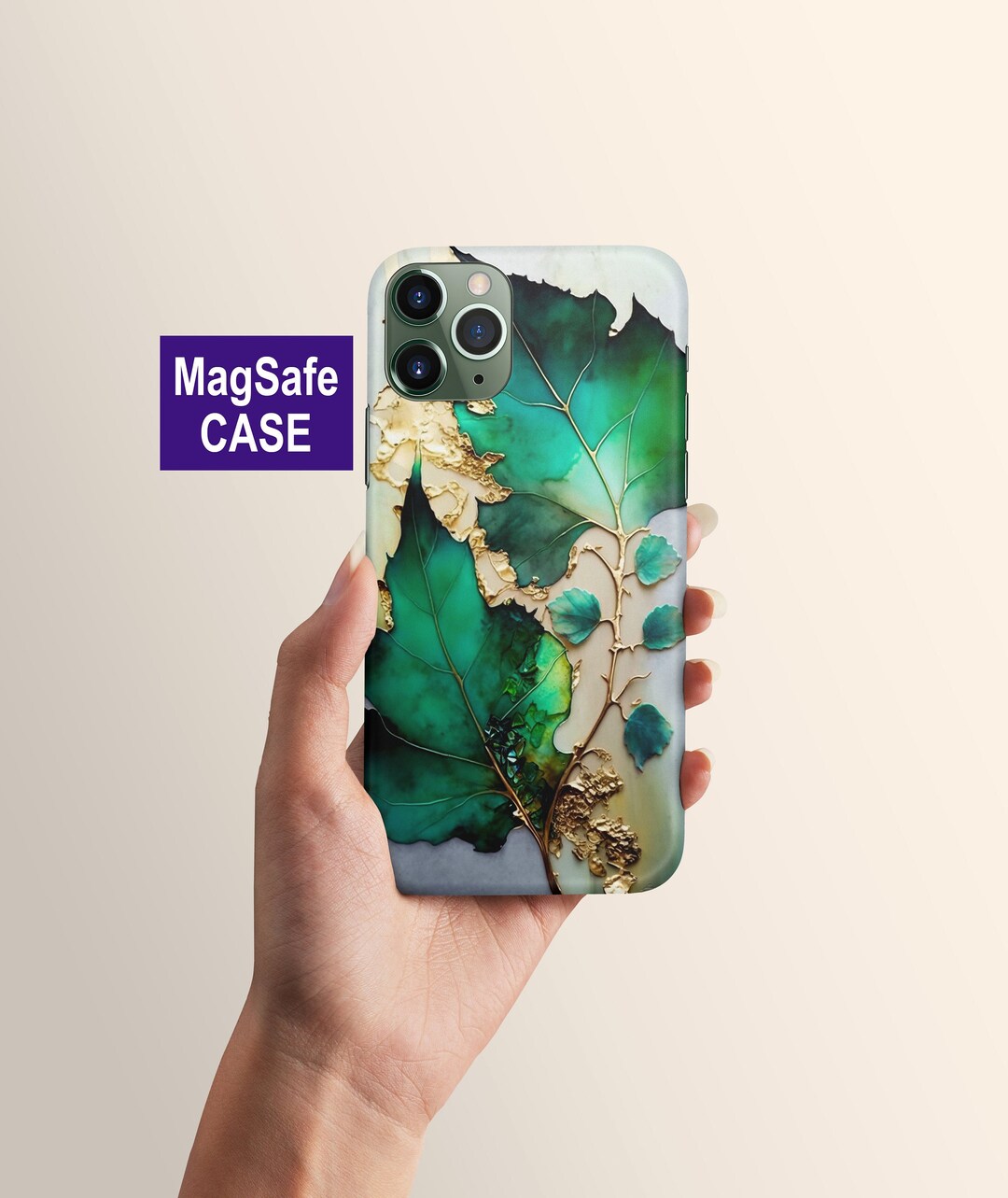 Leaves Botanical Aesthetic Magsafe Case - Luxury iPhone Tough Case - Etsy