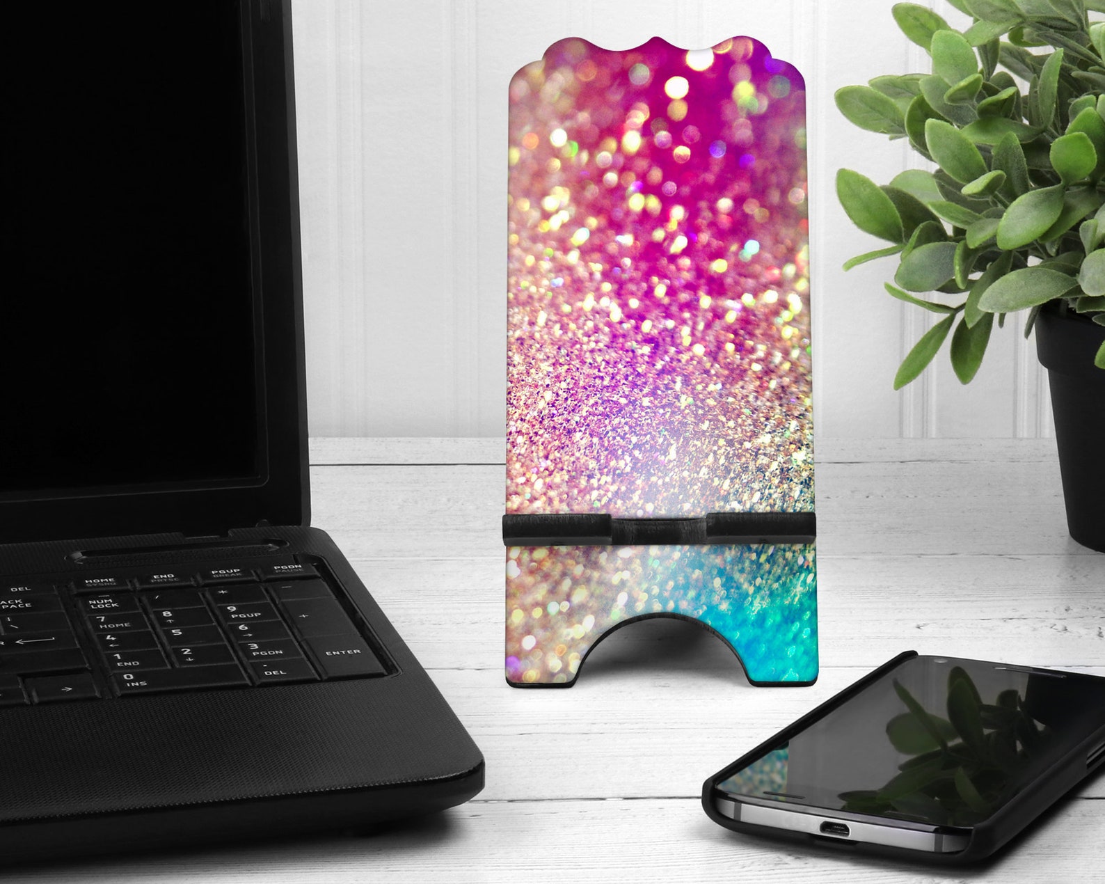 Custom Phone Stand Glitter Ombre Bright C100 - Etsy