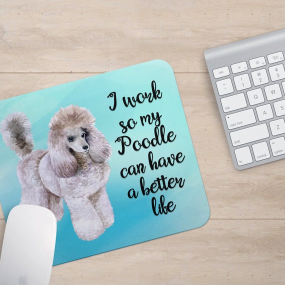 Poodle Mouse Pad Poodle Lover Mousepad Poodle Gift | Etsy