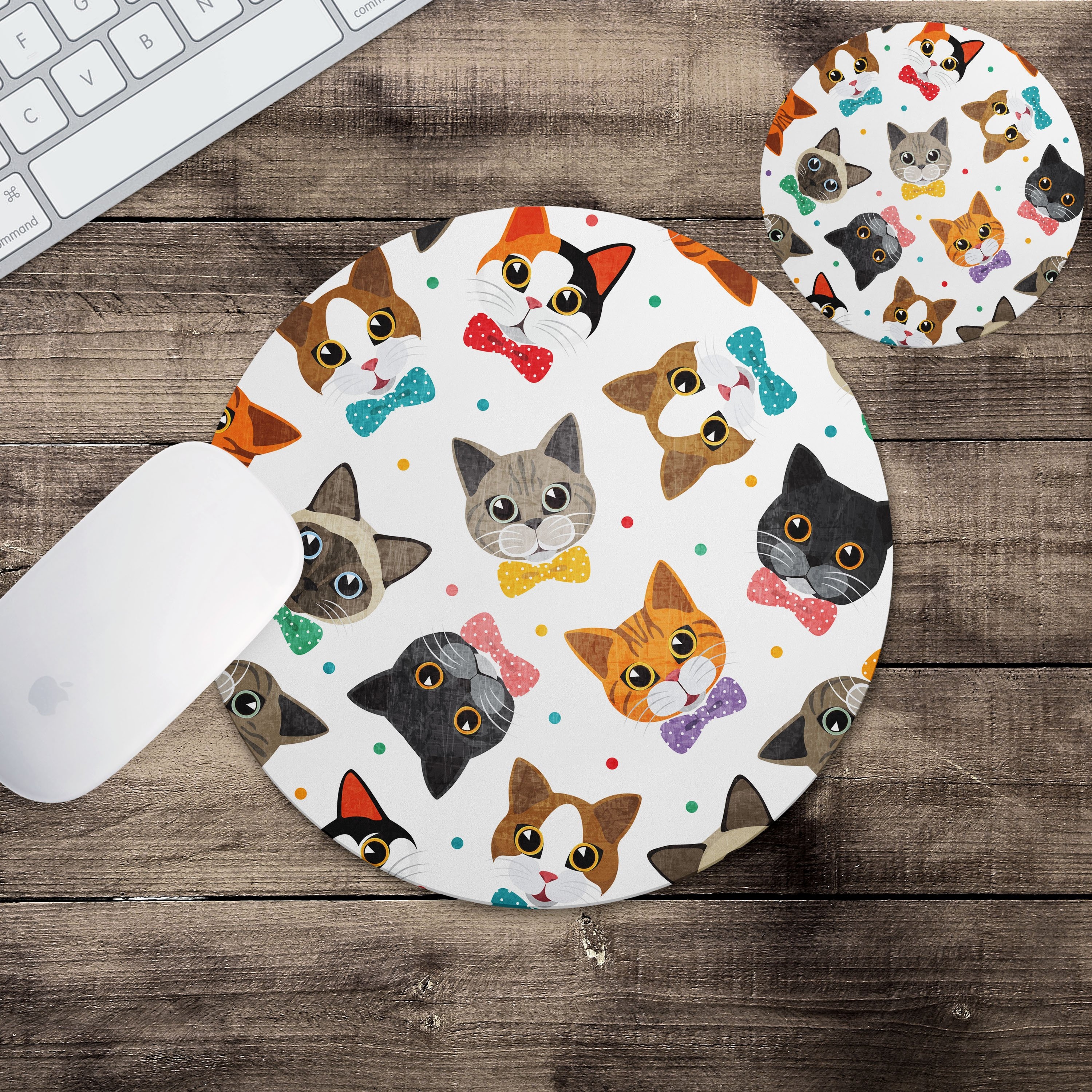 Kitty Cat Mouse Pad & Coaster Cat MousePad Gift for Wife | Etsy