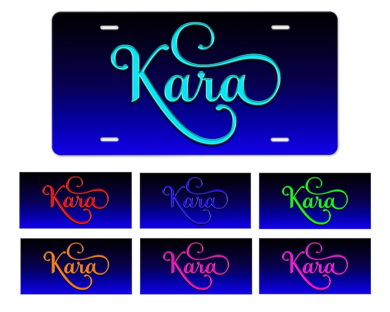 Blue Ombre License Plate And/or Accessories - Etsy