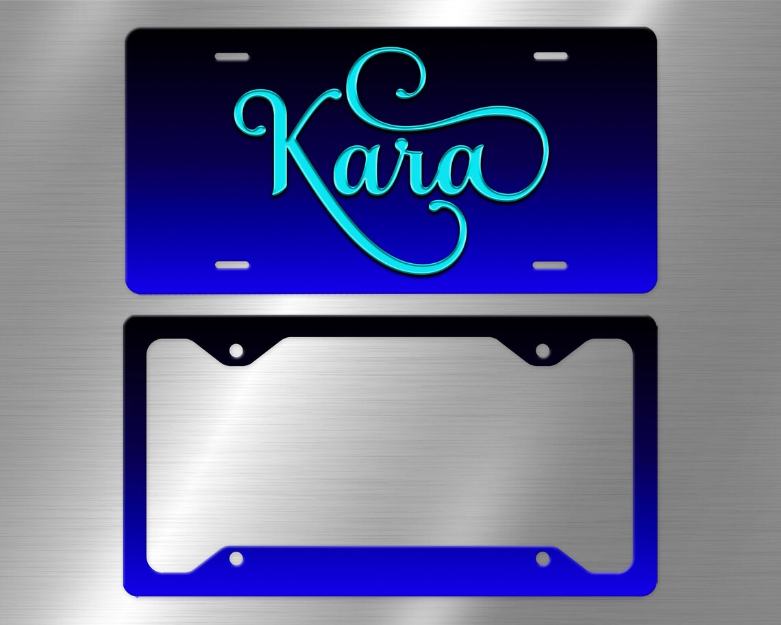 Blue Ombre License Plate And/or Accessories - Etsy