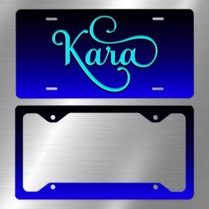 Blue Ombre License Plate And/or Accessories - Etsy