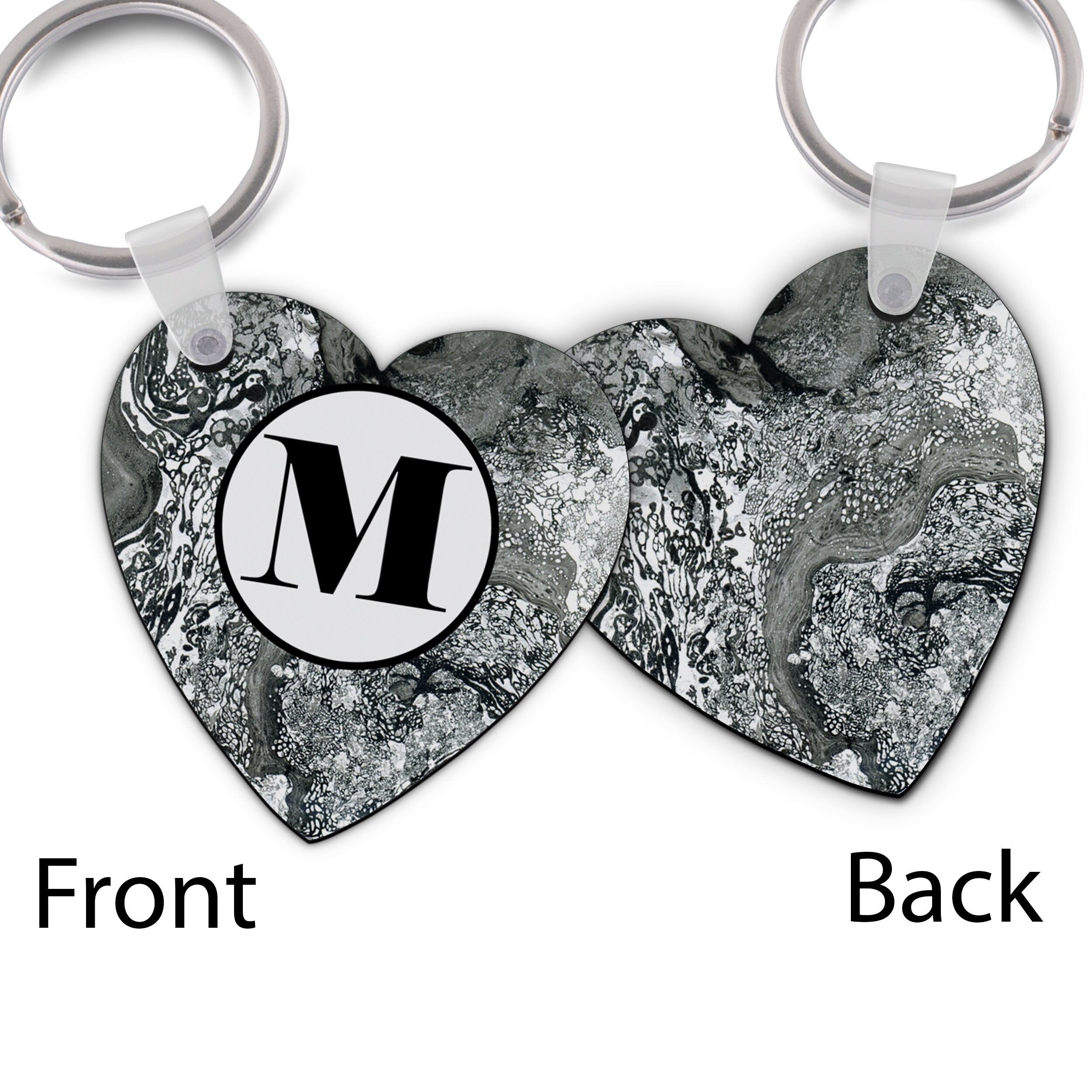 Textured Ink Marble Monogram License Plate License Plate | Etsy