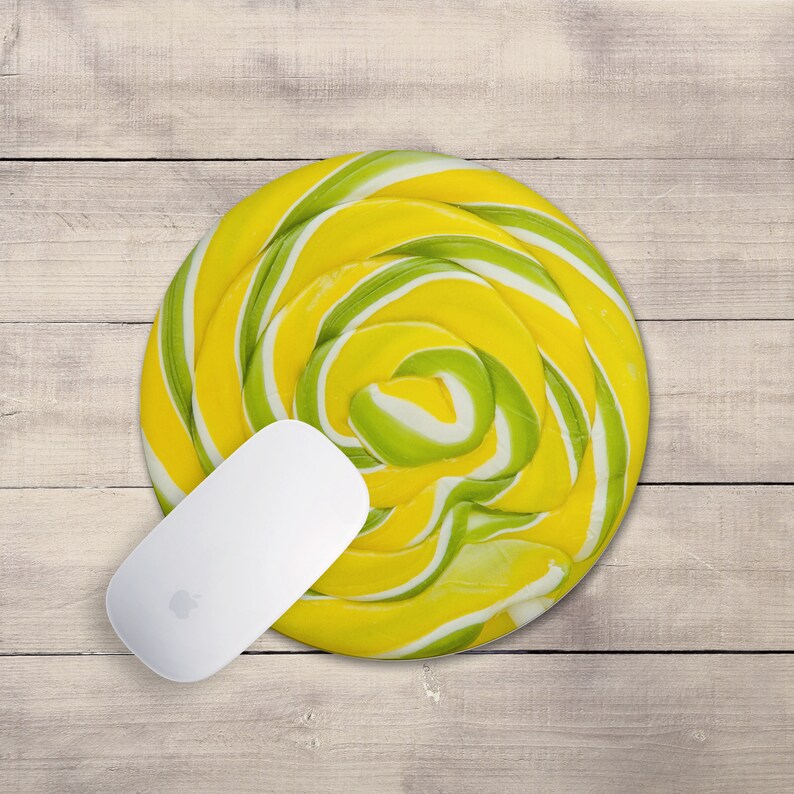 Lollipop Funny Mouse Pad Rainbow Round Mousepad Gift for - Etsy