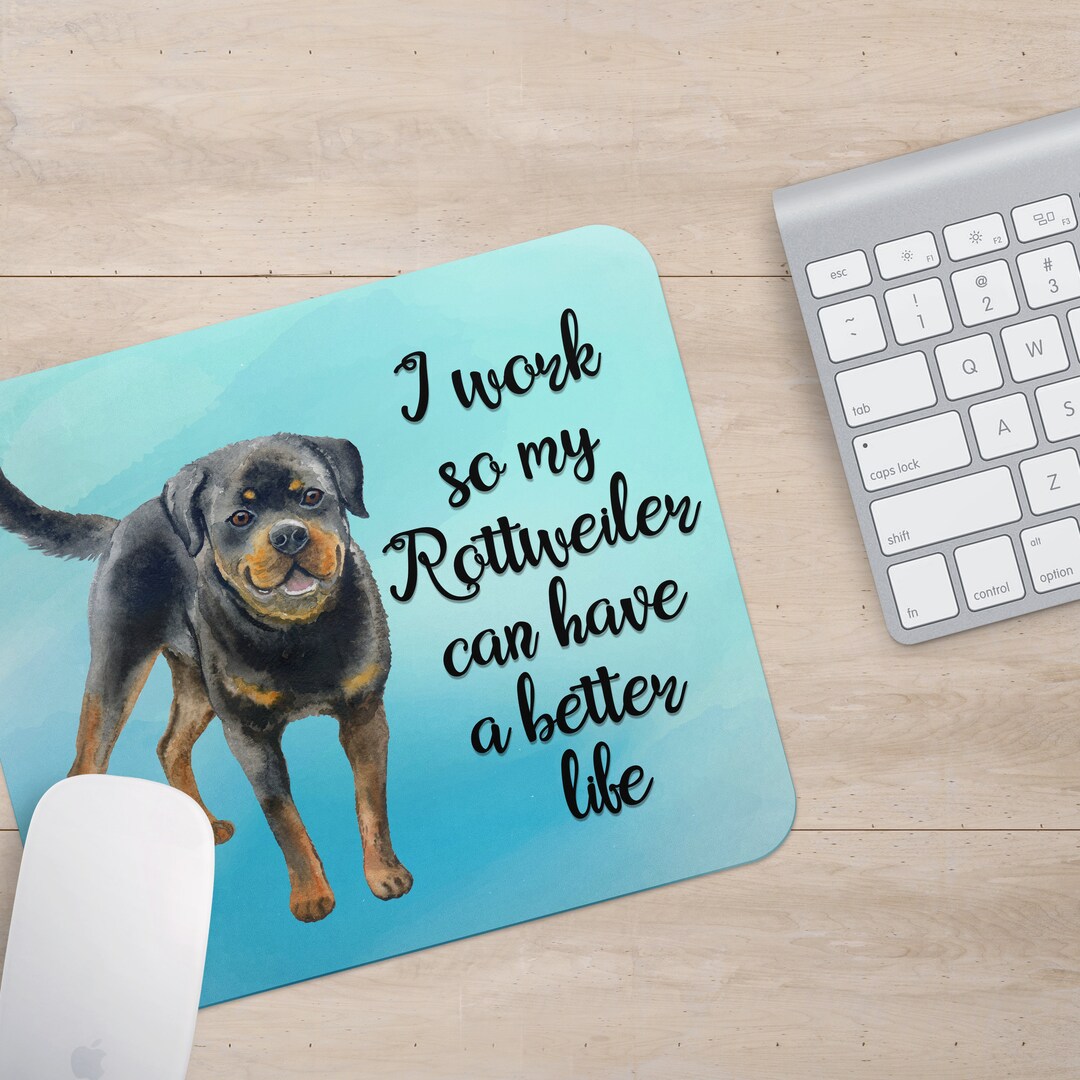 Rottweiler Mouse Pad | Rottweiler Lover Mousepad | Rottweiler Gift ...