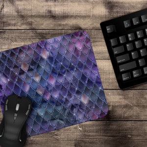 Dragon Mouse Pad Marbled Scales | Magic Mousepad | Medievil | Gift for ...