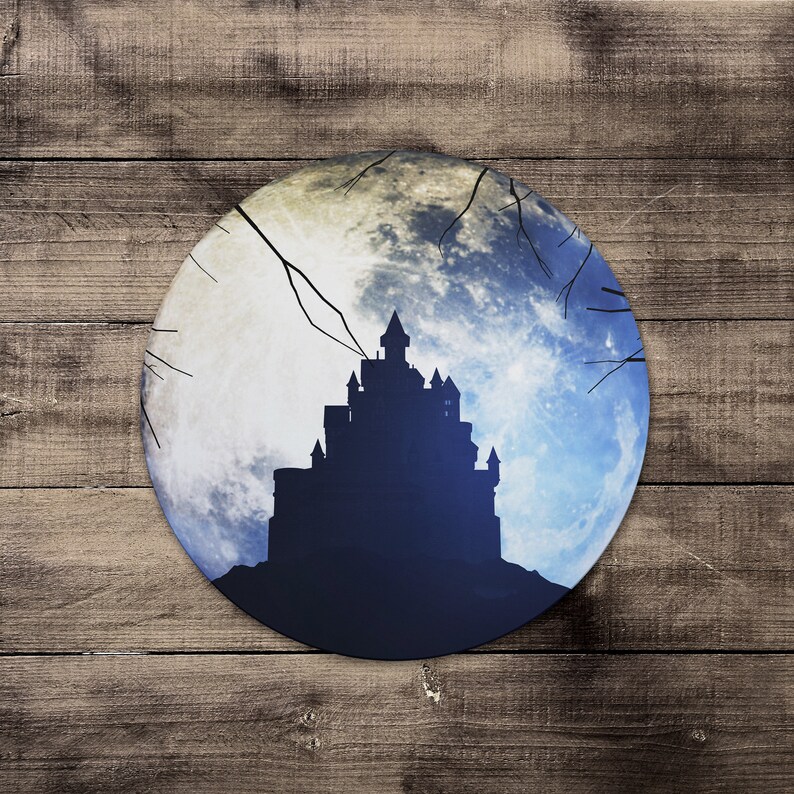 Full Moon Mouse Pad With Tree Lunar Mousepad Gift for Wife - Etsy