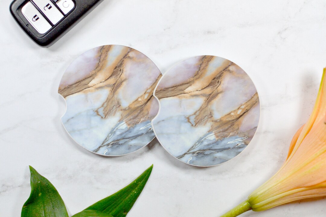Sea & Sky Marble Car Coasters Sandstone - Etsy