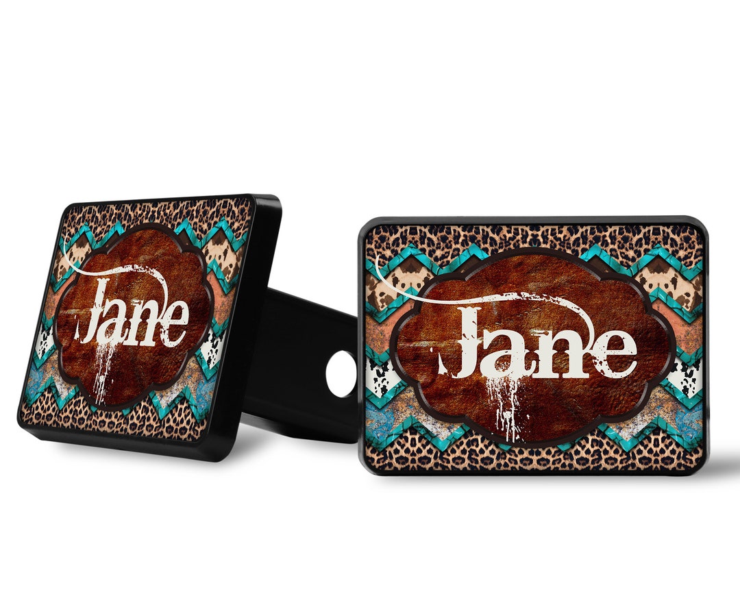 Chevron Cow Print Hitch Cover - Etsy