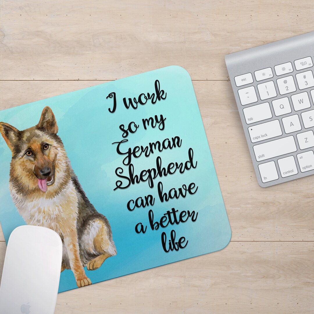 German Shepherd Mouse Pad: Dog Lover Gift, Home Decor - Etsy