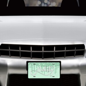 Green Glitter Drip License Plate, License Plate Frame Custom, Car ...