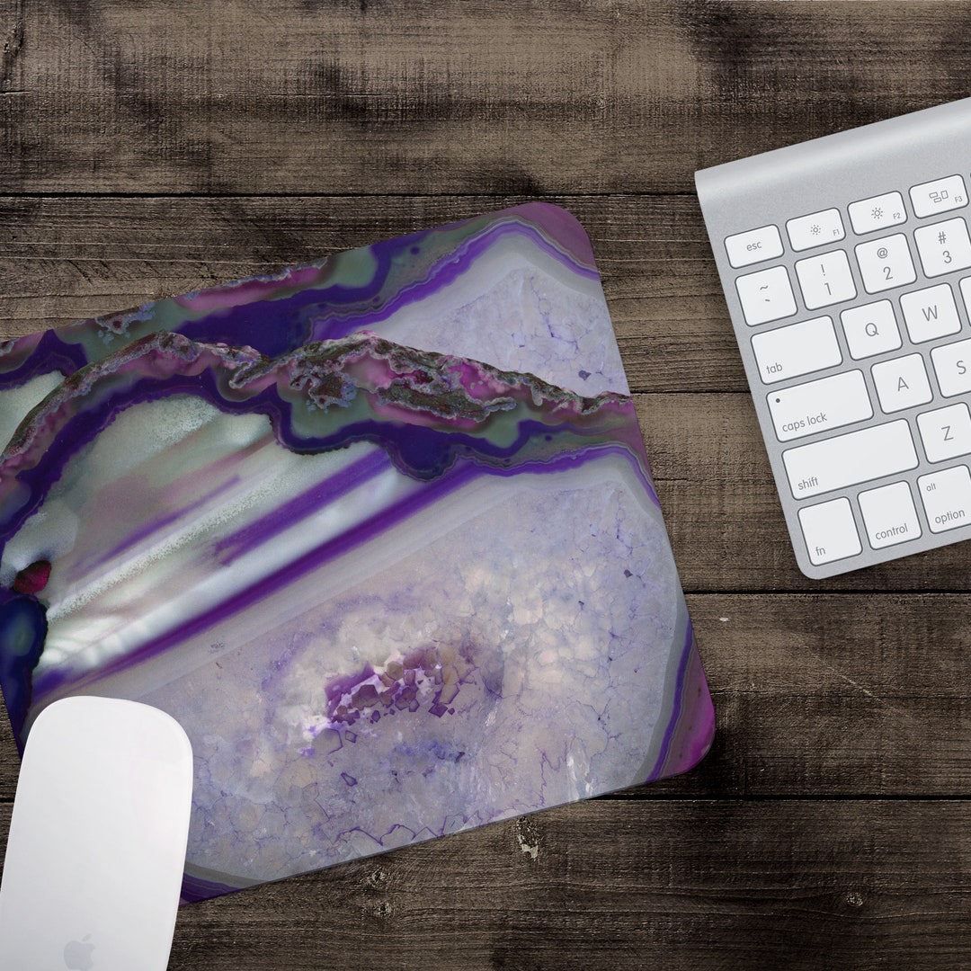 Agate Mouse Pad Purple | Geode Mousepad | Agate Mousepad | Gift for ...