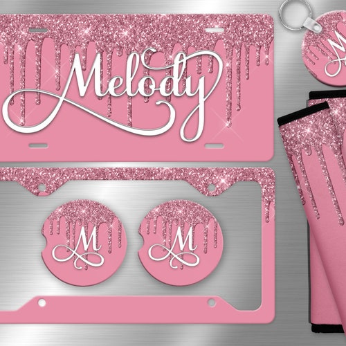 Custom Mirror pink License Plate Car Tag - Etsy