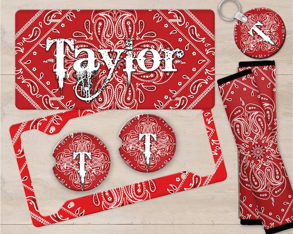 Red bandana car accessories store