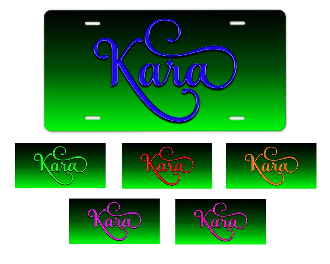 Green Ombre License Plate And/or Accessories - Etsy