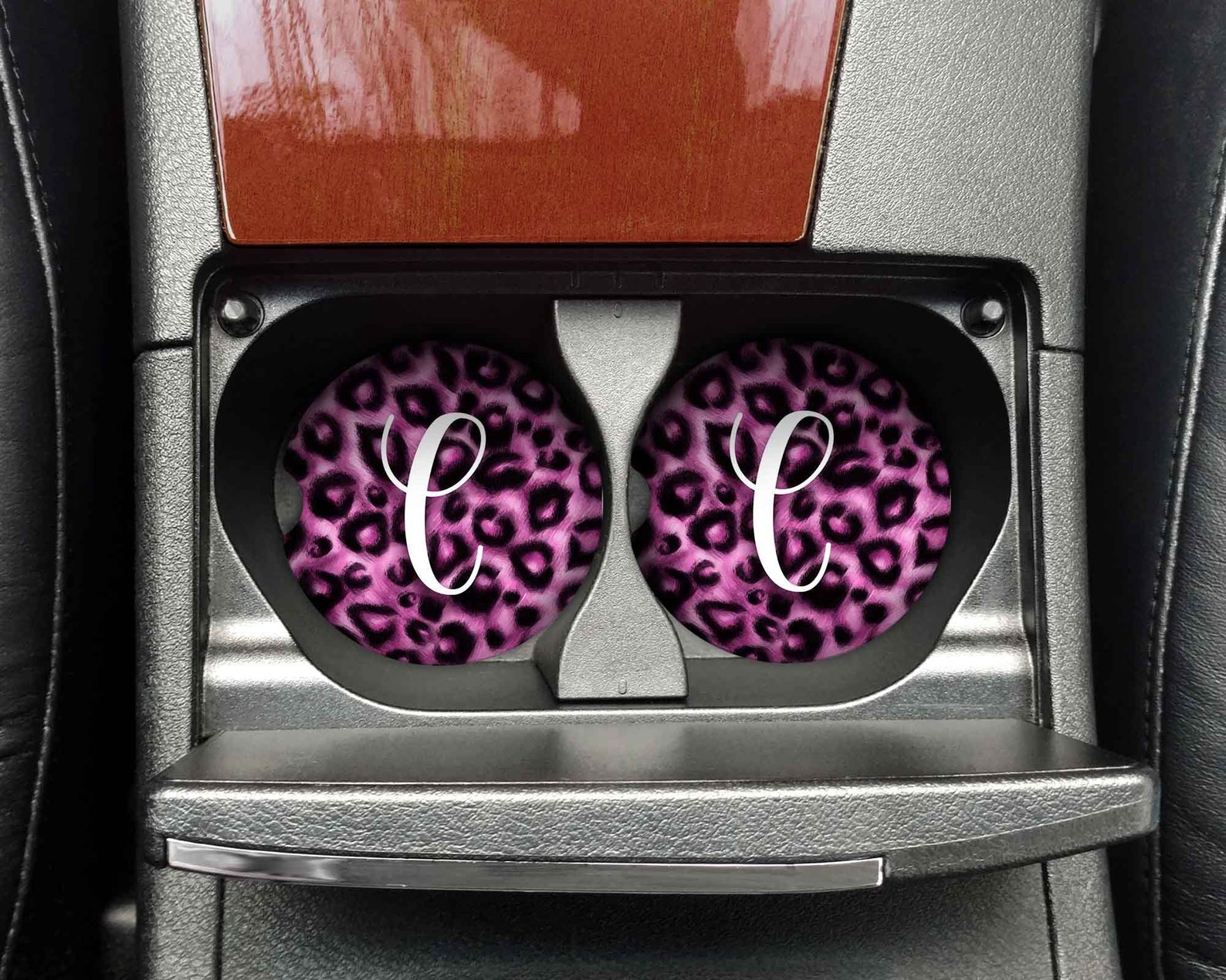 Pink Leopard Car Coasters Sandstone | Etsy