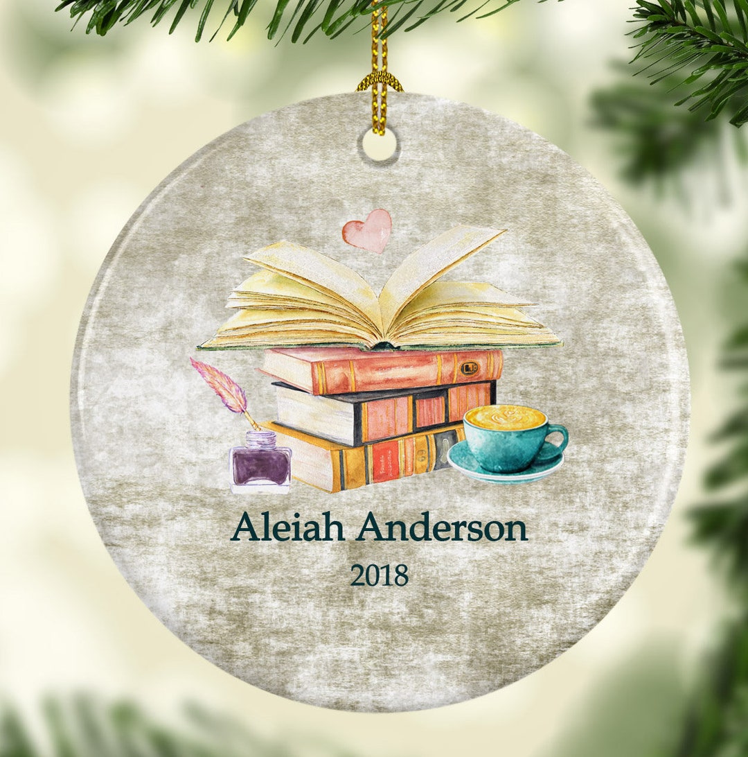 Book Ornament Custom for Christmas Personalized With Name and Year - Etsy